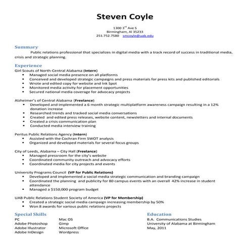 Steven.Coyle Resume | PDF | Computing | Technology & Computing