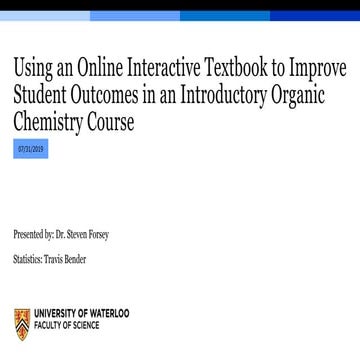 Using an Online Interactive Textbook to Improve Student Outcomes | PPT