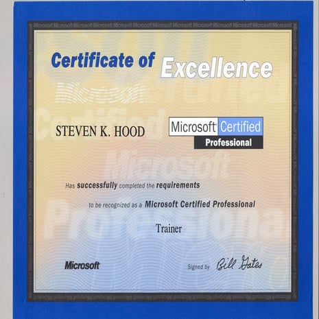 Steven kirk hood microsoft certified trainer mct | PDF