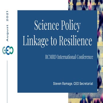 Steven Ramage GEO keynote RCMRD International Conference Aug 2021 | PPT