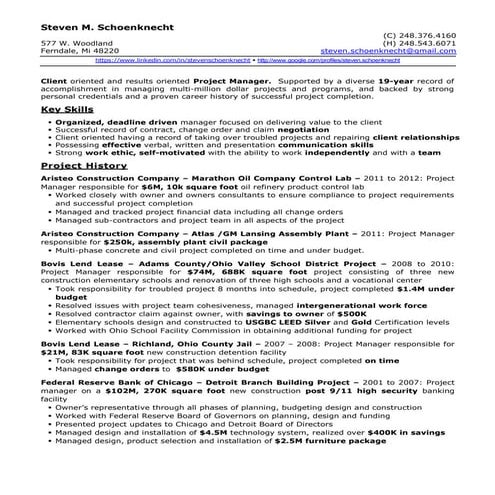 Corporate Resume for Michael Clay Sheppard 2016 | PDF