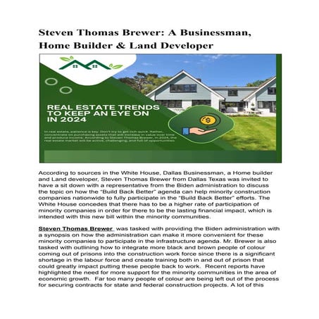 Beyond Buildings The Legacy of Steven Thomas Brewer | PDF