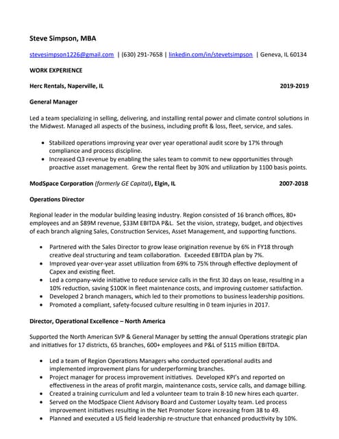 Kenneth M Mercer Resume 1 | PDF