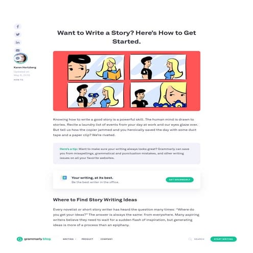 Want to Write a Story? Here’s How to Get Started. | PDF