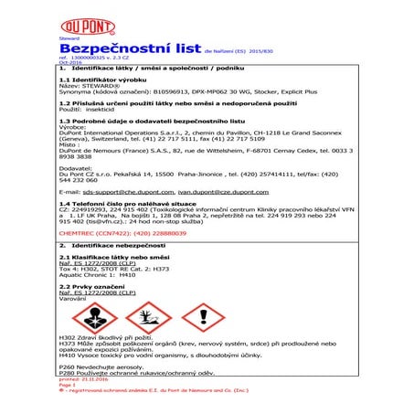 Steward cz msds for 2017 | PDF