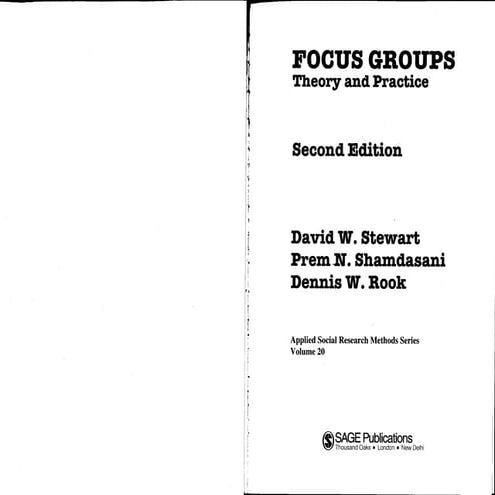Stewart, et al focus groups - chapter 3 4 | PPT