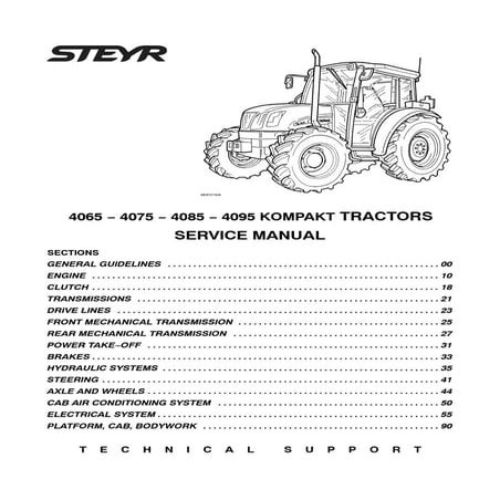 Steyr 4075 kompakt tractor service repair manual | PDF