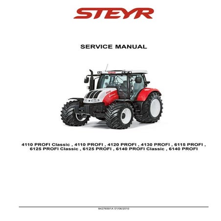 STEYR 6115 PROFI Tractor Service Repair Manual.pdf