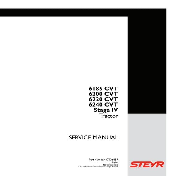 Steyr 6200 cvt stage iv tractor service repair manual | PDF