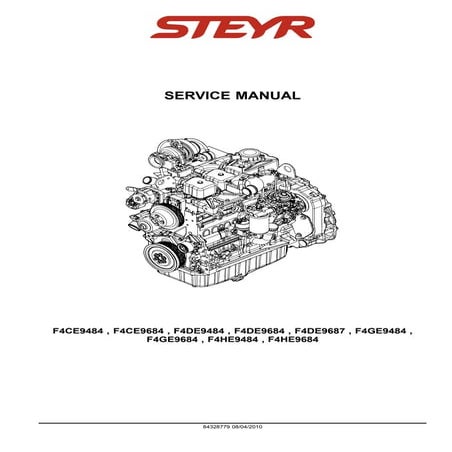 Steyr f4 de9684 engine service repair manual | PDF