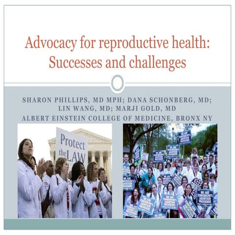 Advocacy for Reproductive Health: STFM | PPTX