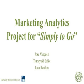 Example of Marketing Research Analytics Project | PDF