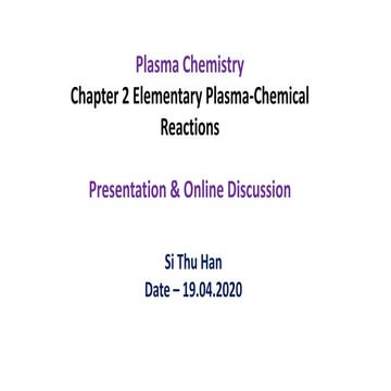 Plasma Chemistry CH2 | PPT