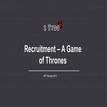 Andy Hallett - Sthree - Recruitment A Game Of Thrones | PDF