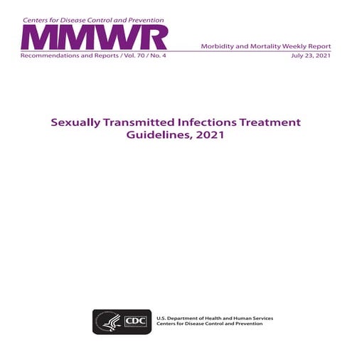 Sexually Transmitted Infections Treatment Guidelines, 2021 | PDF