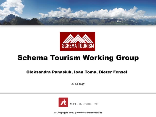 Schema Tourism Working Group | PPT Schema Tourism Working Group | PPT