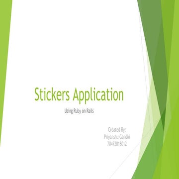 Stickers Application Report | PPT