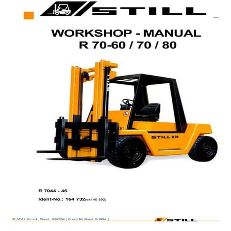 Still forklift r70 60 series service repair manual | PDF