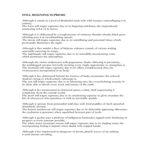 Still Reigning Supreme | PDF