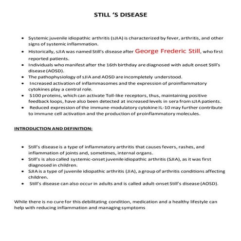 Still's disease class 1 | DOCX