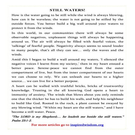 Still waters | PDF