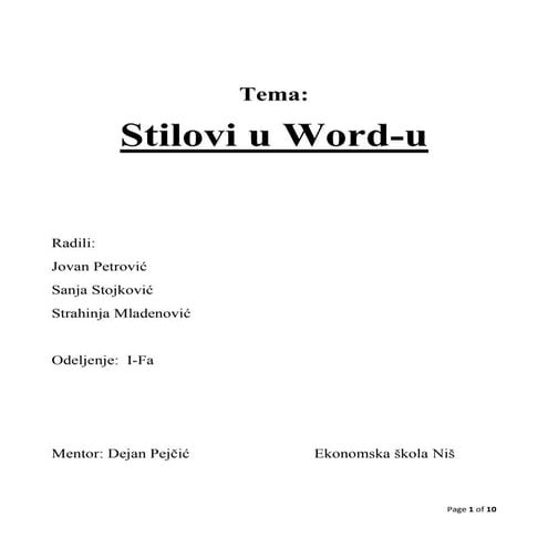 Cirkularna pisma u Word-u | PPT