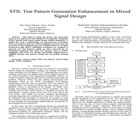 Stil Test Pattern Generation Enhancement In Mixed Signal Design Pdf Technology And Computing
