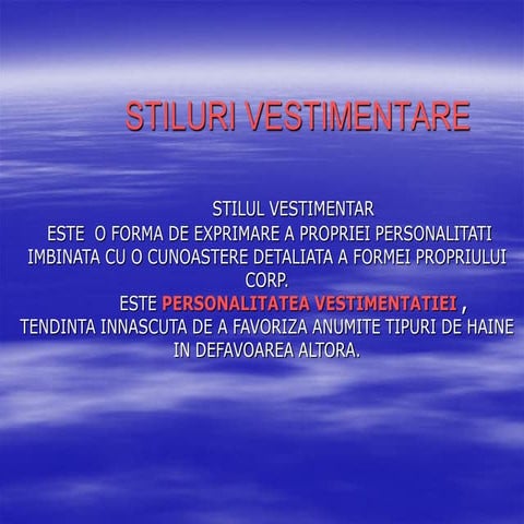 Stiluri vestimentare | PDF