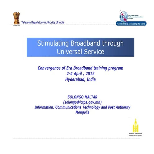 Stimulating broadband through | PPT