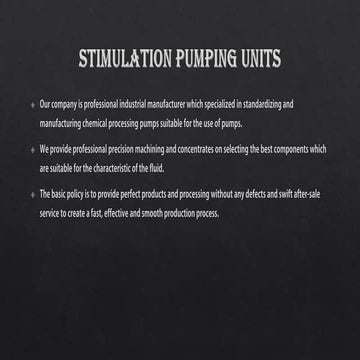 Stimulation pumping units | PPT