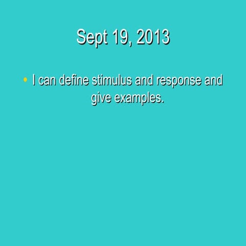 Stimulus And Response | PPT