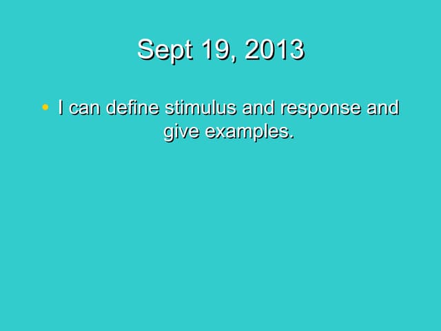 Stimulus And Response | PPT