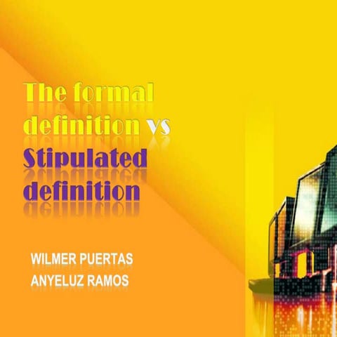 Stipulated definition | PPTX