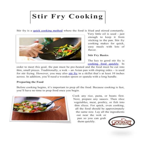 Stir fry cooking | DOCX