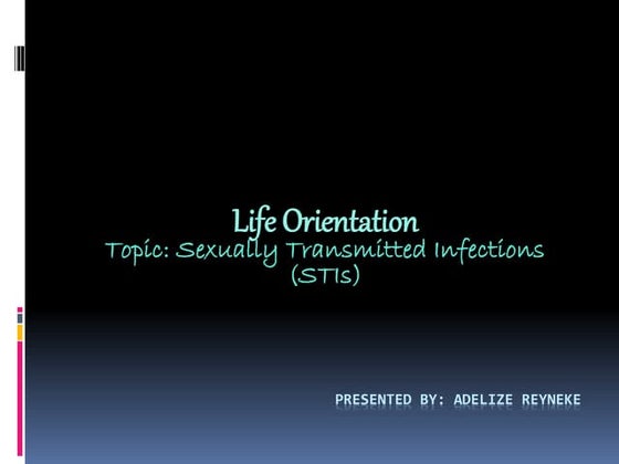 STI power point presentation | PPT