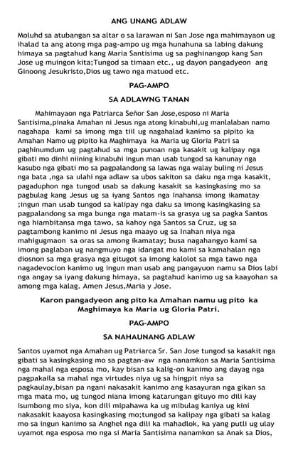 NOVENA SA INAHAN SA KANUNAYNG PANABANG | DOCX