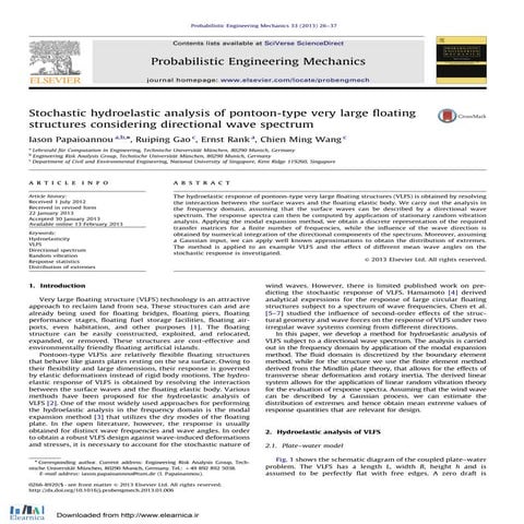 Stochastic hydroelastic analysis_of_pontoon-type_very_large_flo | PDF