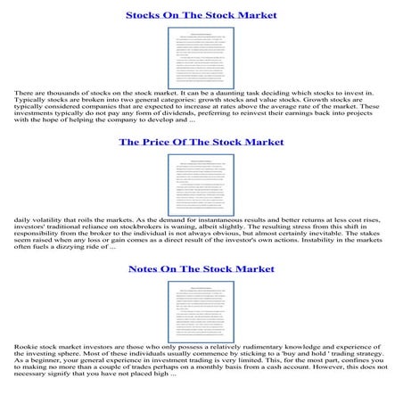 Stock-Market-Essay | PDF