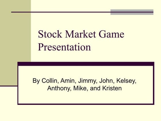 stock market game paper | DOCX | Stocks and Bonds | Personal Investing