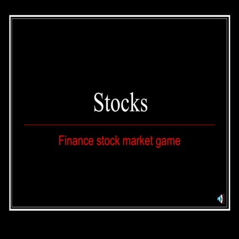 Stock Market Game Presentation | PPT