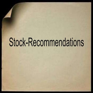 Stock recommendations | PPT