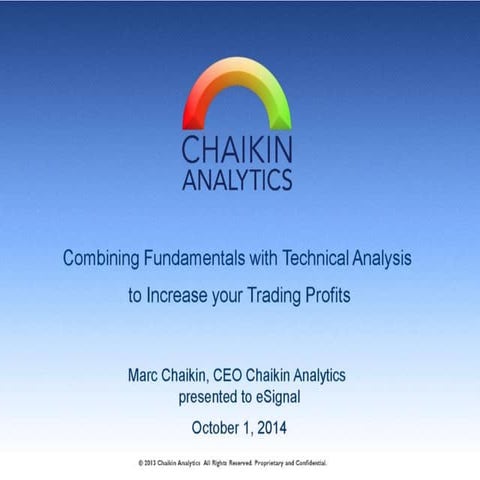 How Chaikin Analytics Helps You Make More Money - Stock Analysis and Tips | PPT | Stocks and ...
