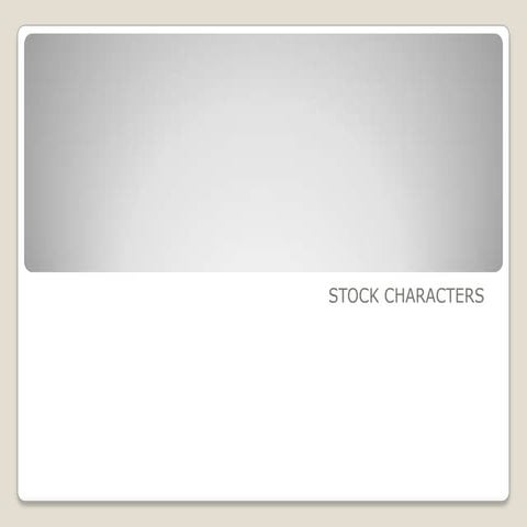 Stock characters | PPT