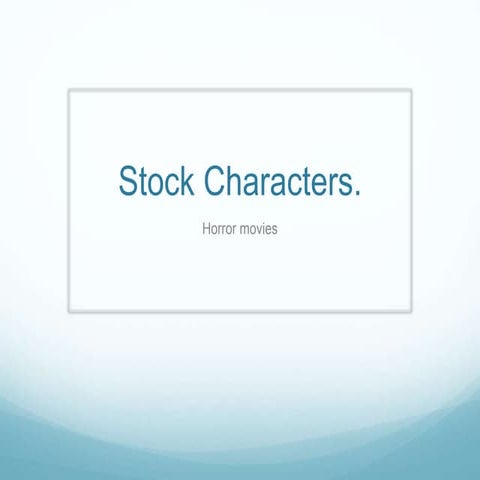Stock characters | PPTX