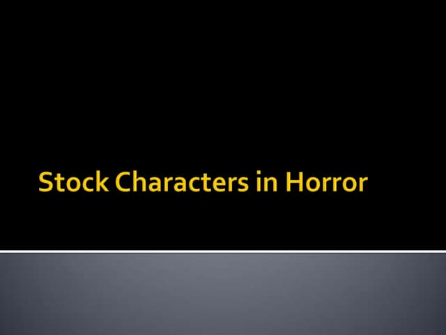 Stock characters | PPTX