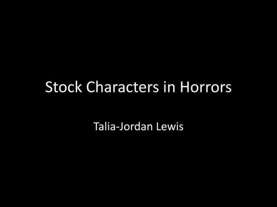 Typical horror movie characters | PPTX