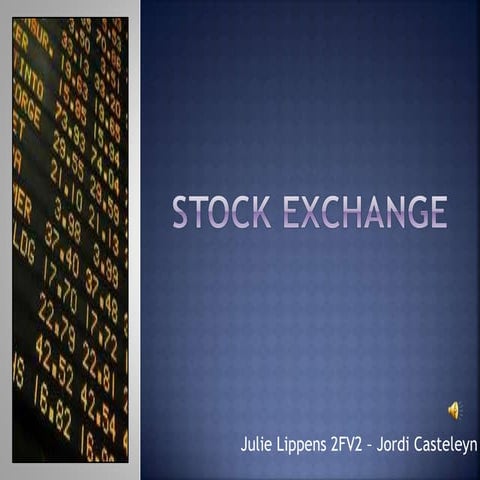 Stock exchange ppt | PPTX | Currencies | Economy