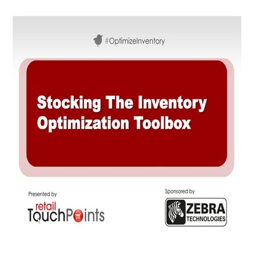 Stocking The Inventory Optimization Toolbox | PPT