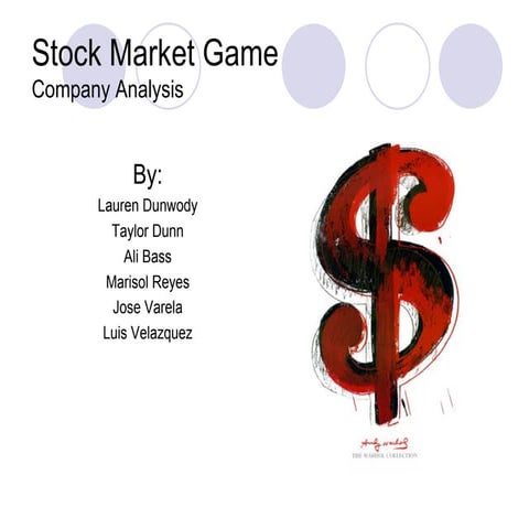 Stock Market Game Presentation | PPT