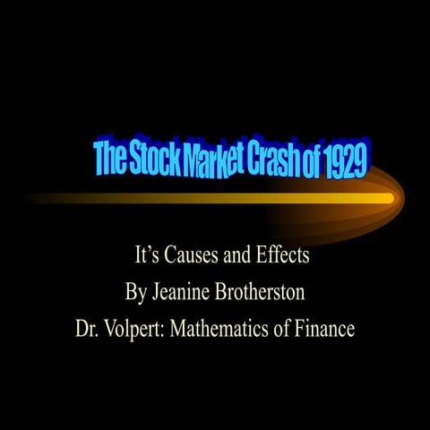 Stock market crash | PPT